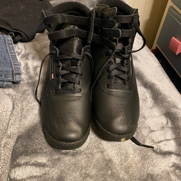 Reebok | Shoes | Brand New Black Reebok Freestyle High Top Tennis Shoes ...